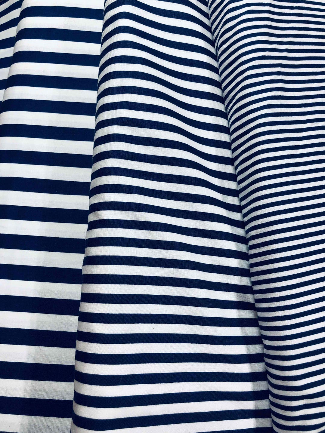 Riley Blake Vertical Navy Stripe, 100% Cotton, Sewing, Quilting, Small ...
