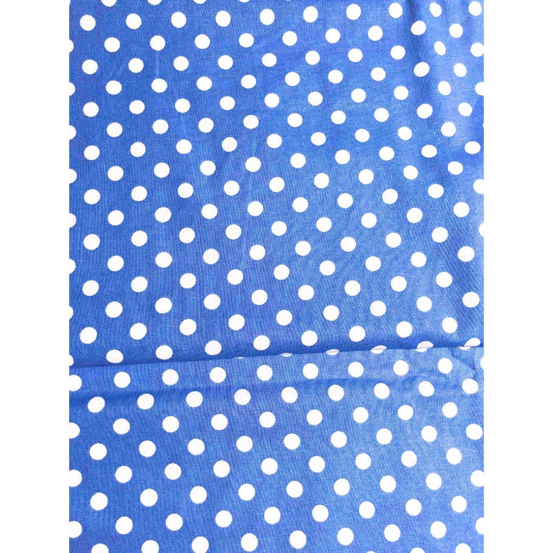Waverly Blue Polka Dot Fabric, 100%cotton Fabric, Sewing, Quilting ...