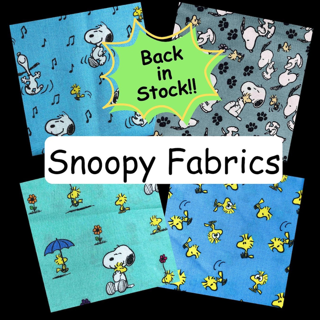 Licensed Peanuts Fabric, Snoopy, Sewing Fabric, Quilting, Fabric by the ...