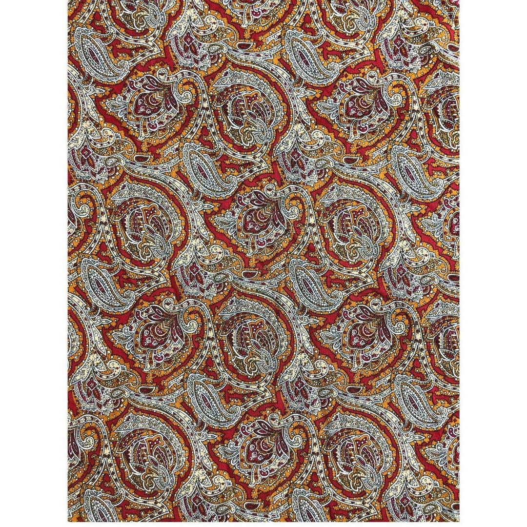 Red Fall Paisley Fabric, Fall Fabric, Quilting Fabric, Sewing, Crafting ...