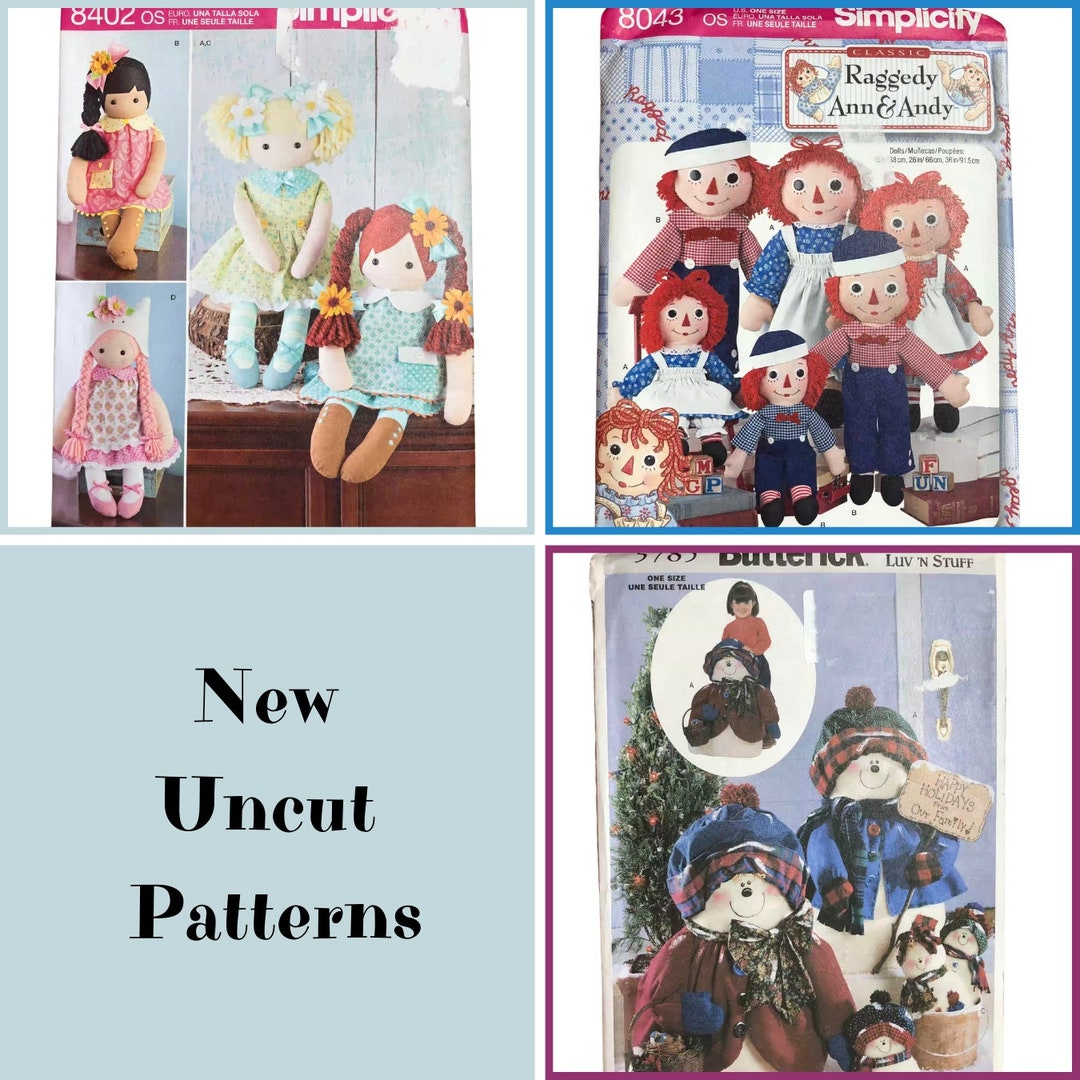 Raggedy Ann Doll Pattern, Giant Snowman Pattern, Sewing Patterns ...