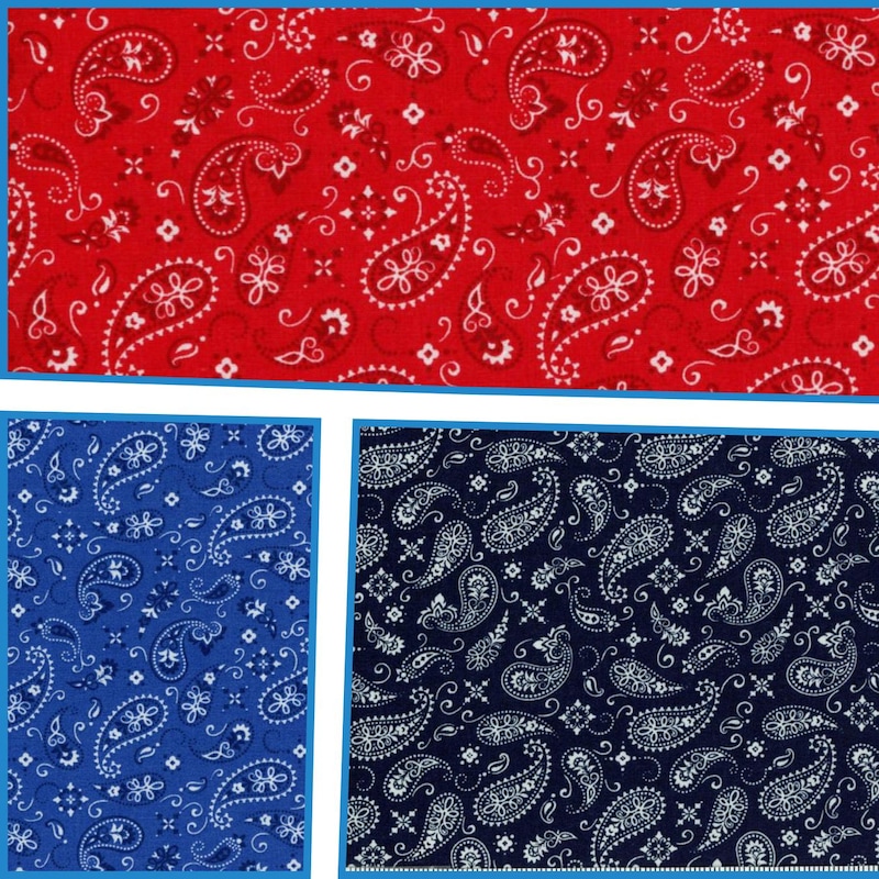 Paisley Print Fabric Red - Etsy