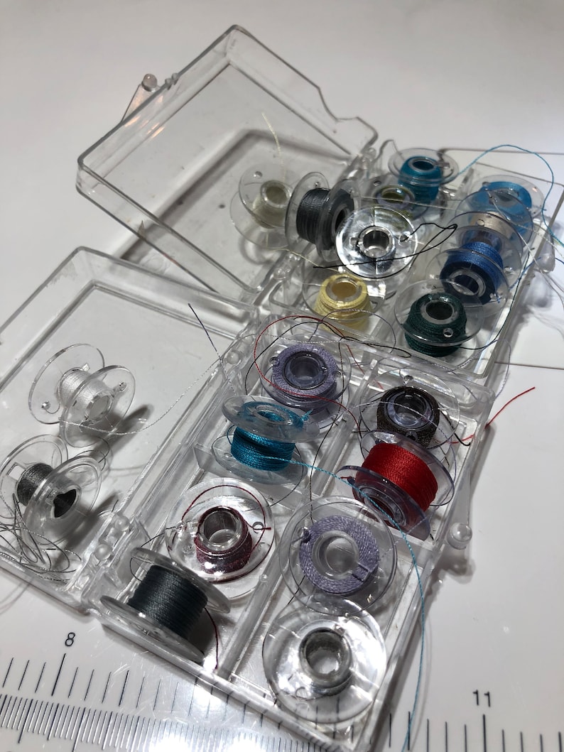 Set of 12 Bobbin Savers, Bobbin Thread Holder, Bobbin Case, Spool ...