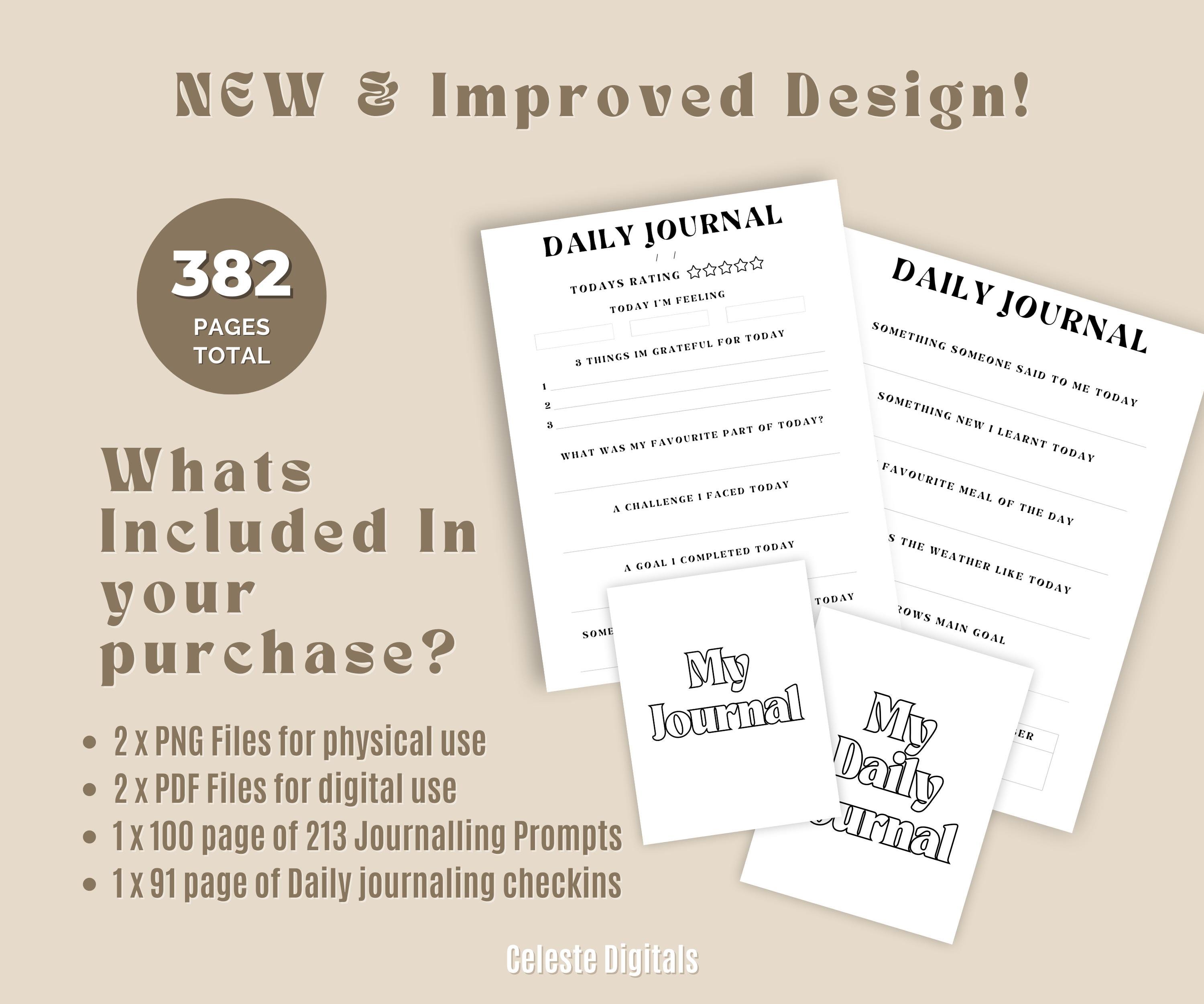 Printable Daily Journal Starter Kit: Mental Health, Self-discovery (PDF ...
