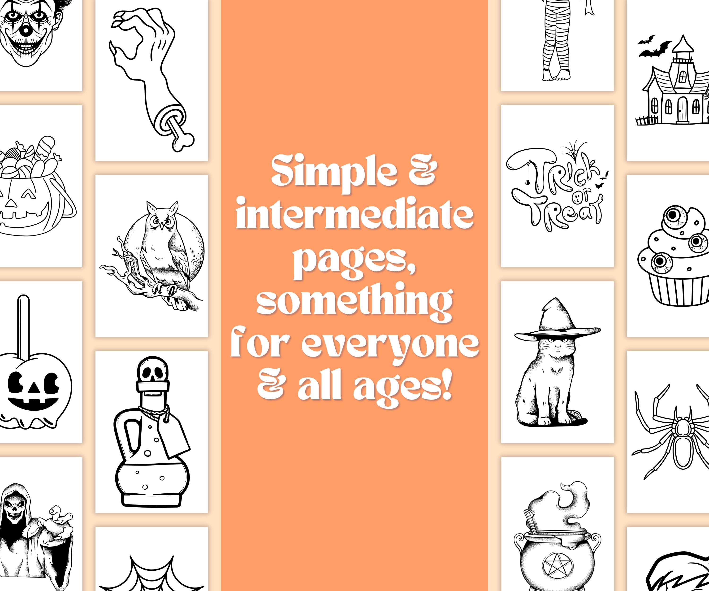Kids Halloween Coloring Pages: 135 Printable Spooky Designs (instant ...