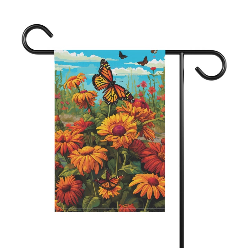 Monarch Butterfly Flower Garden & House Banner - Etsy
