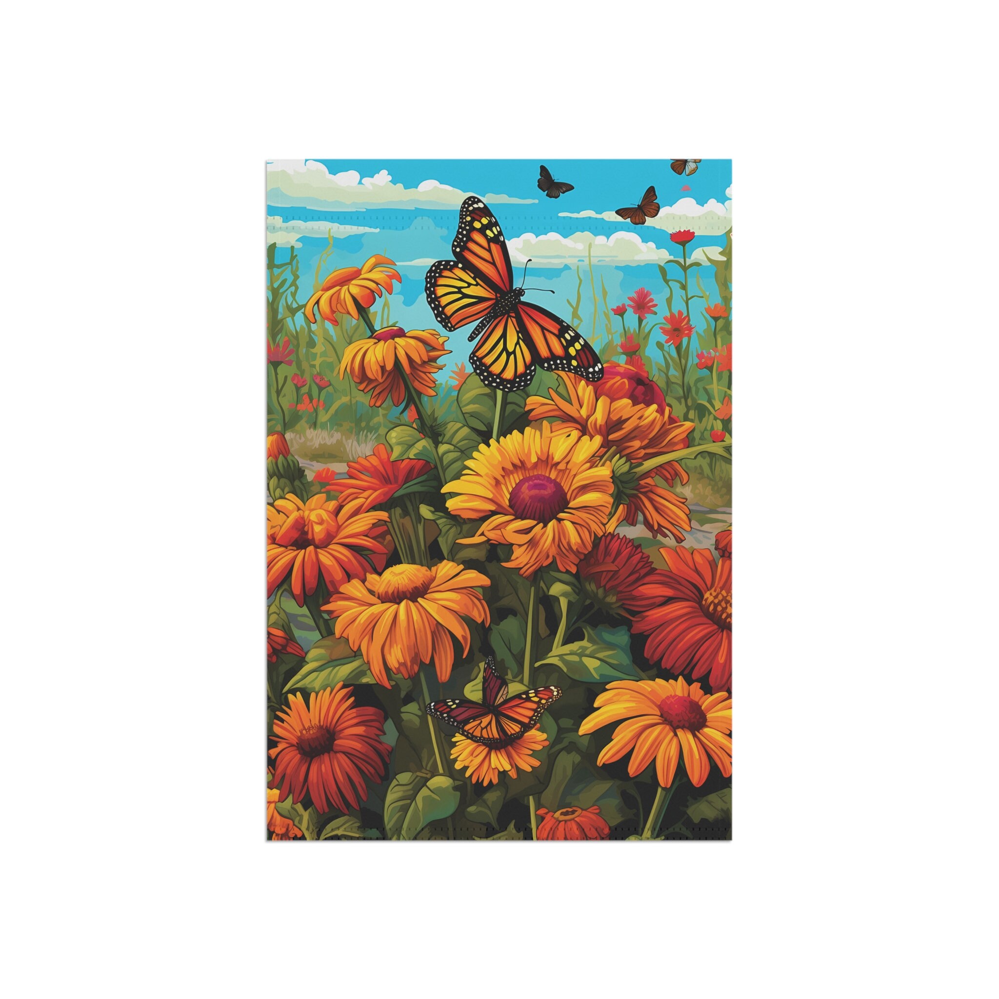 Monarch Butterfly Flower Garden & House Banner - Etsy