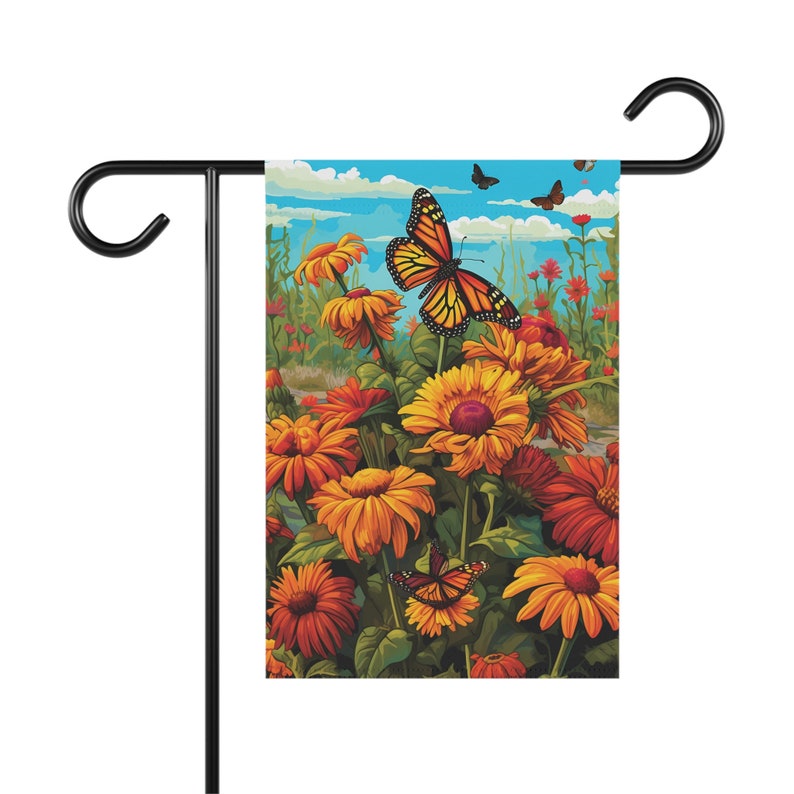 Monarch Butterfly Flower Garden & House Banner - Etsy