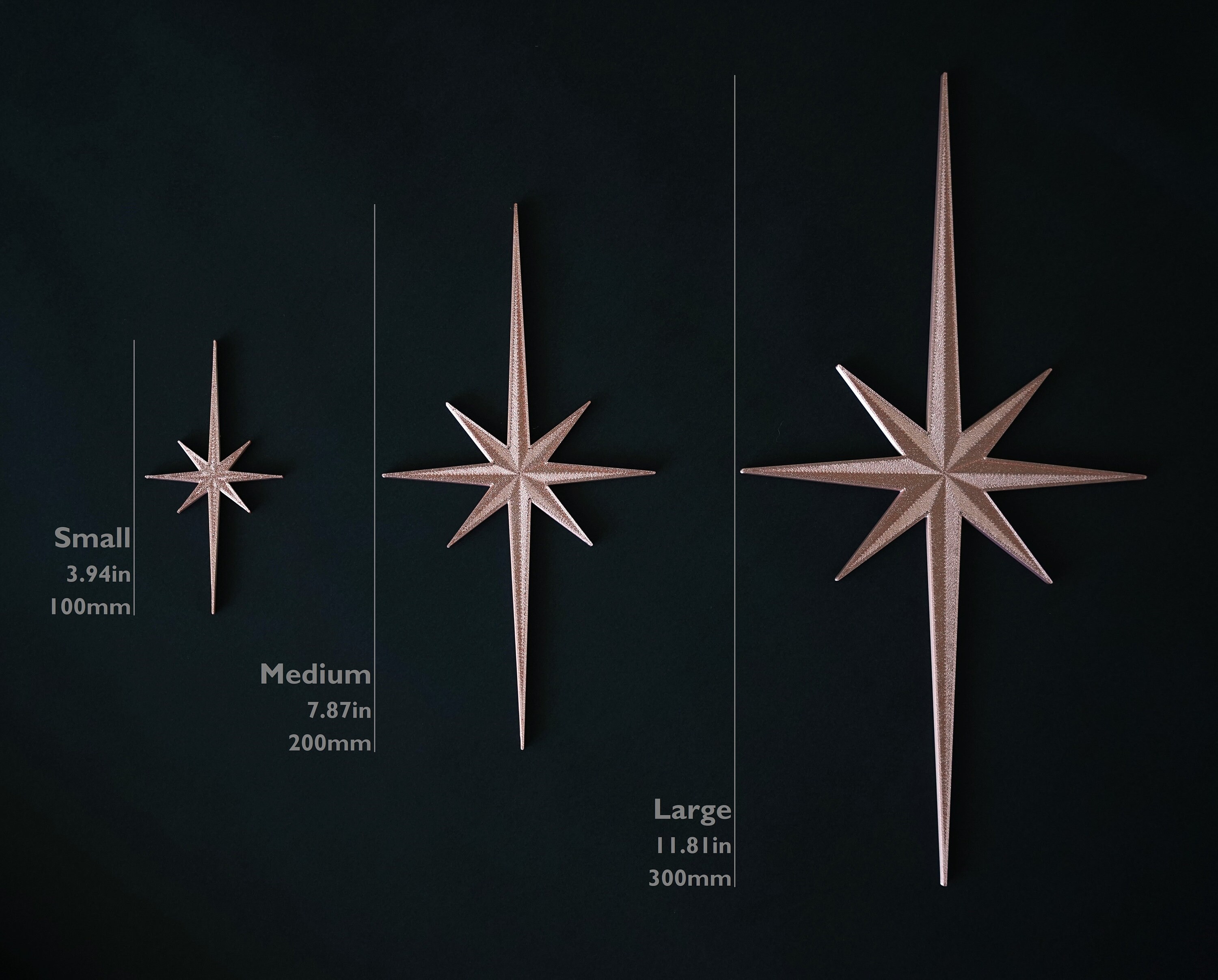 Mid Century Modern Wall Art / Decor MCM Starbursts / 3D Printed ...