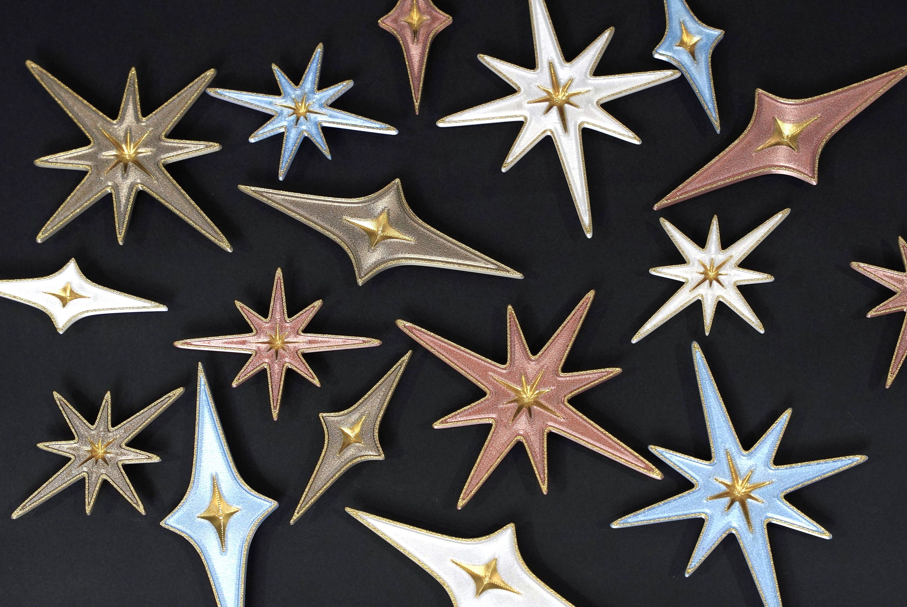 Mid Century Modern Magnet / Decor MCM Starbursts / 3D Printed / Vintage ...