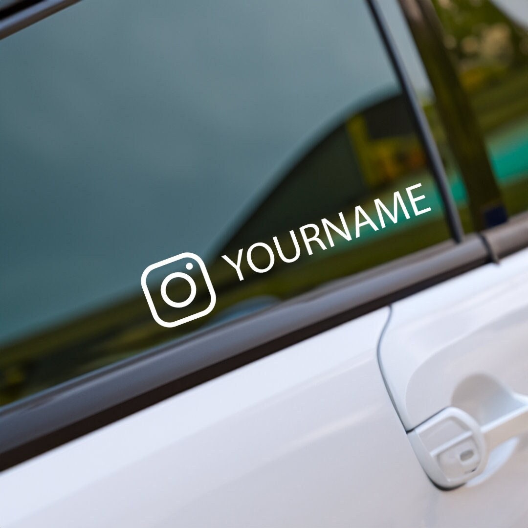 Custom Instagram Handle Vinyl Decal - Choose Your Own Font - Etsy
