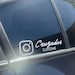 Custom Instagram Handle Vinyl Decal - Choose Your Own Font - Etsy