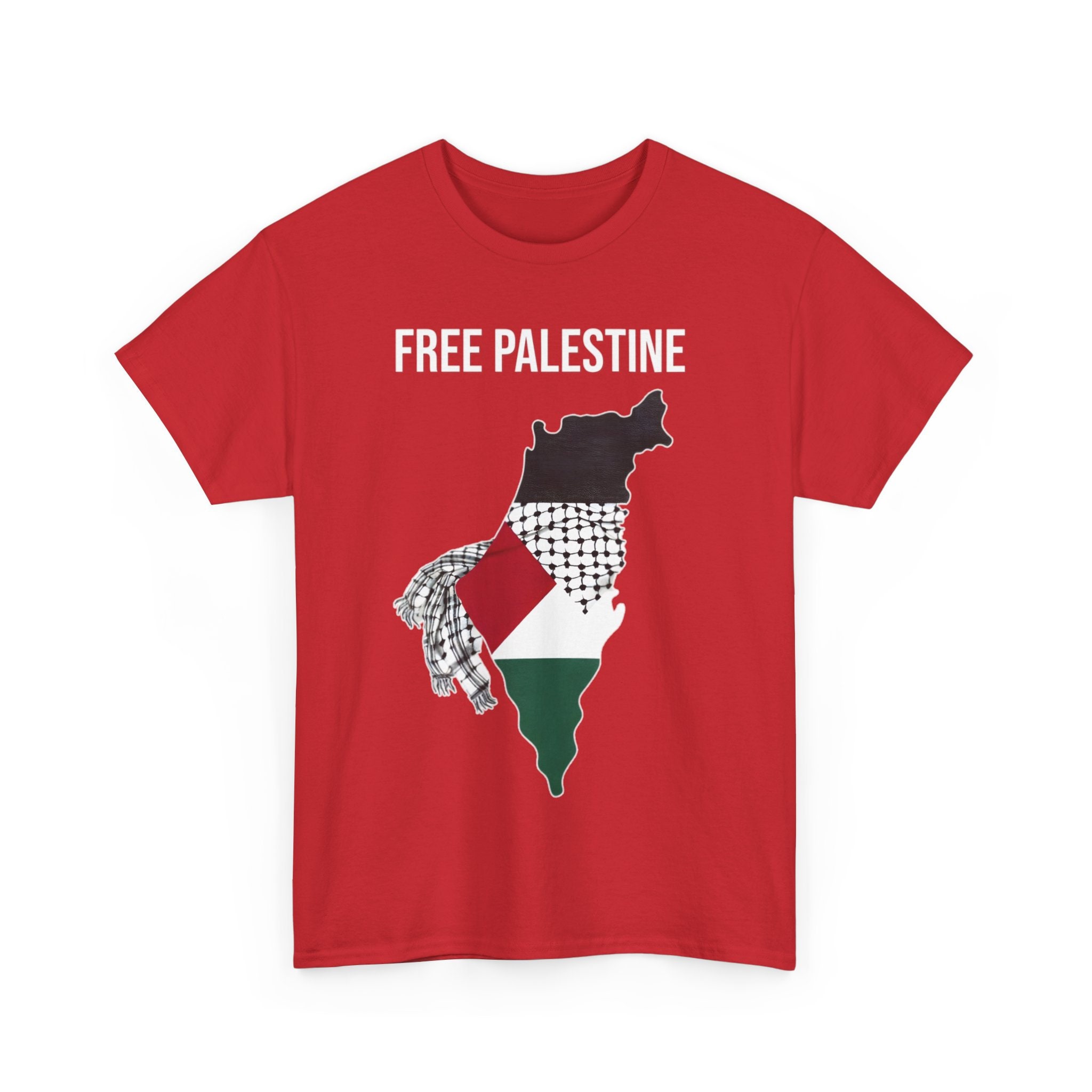 Shape of Palestine Flag Kafiya Keffiyeh Scarf, Free Palestine Unisex T ...