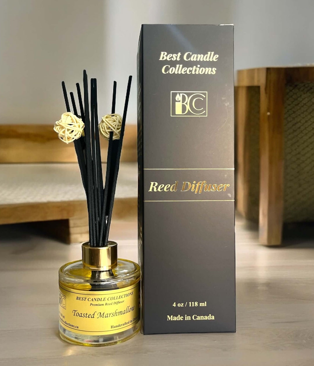 Toasted Marshmallow Reed Diffuser | Cozy Home Fragrance | Long-lasting Scent | Eco-friendly ...