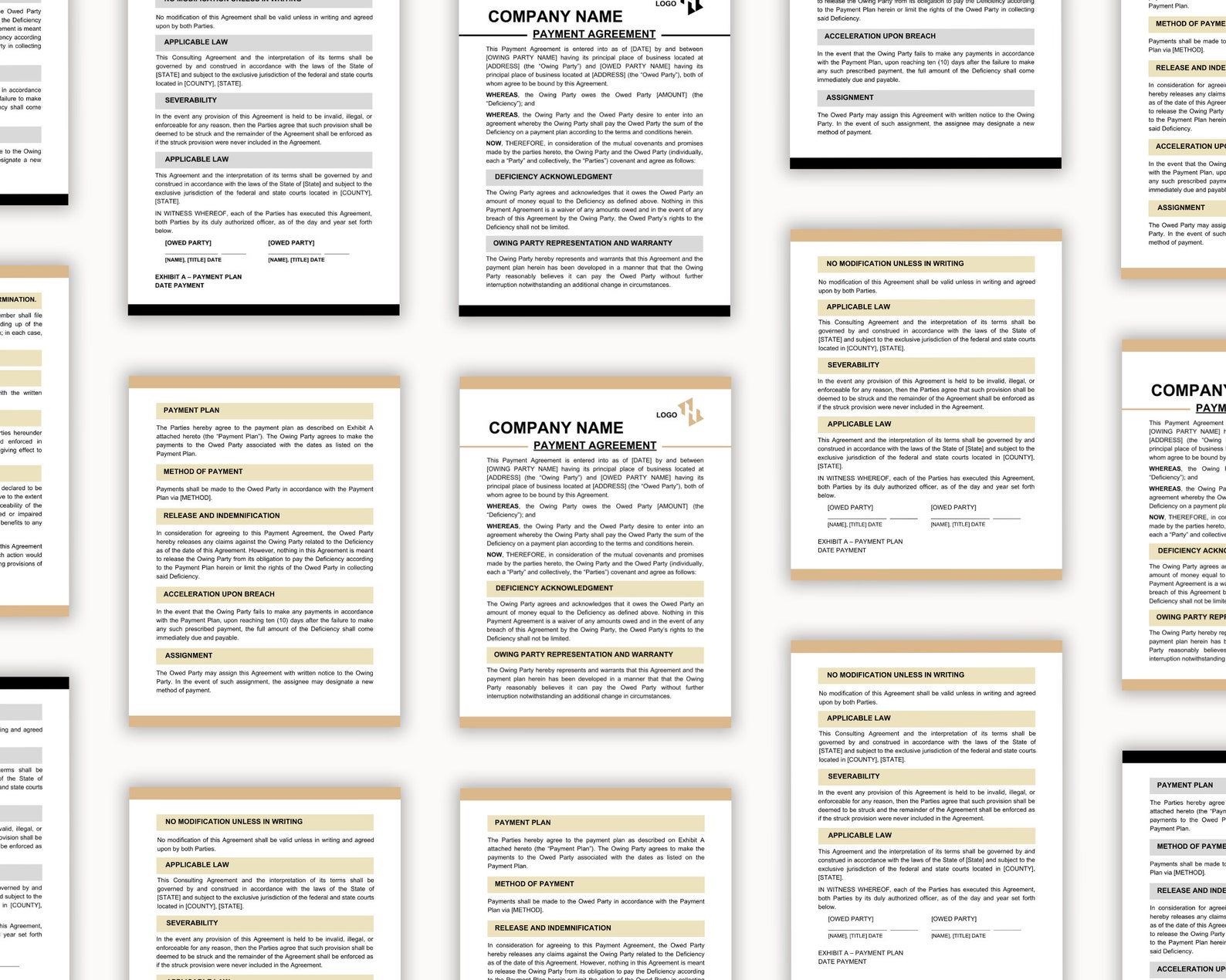 Payment Agreement Contract Template, Payment Plan Agreement, Agreement ...