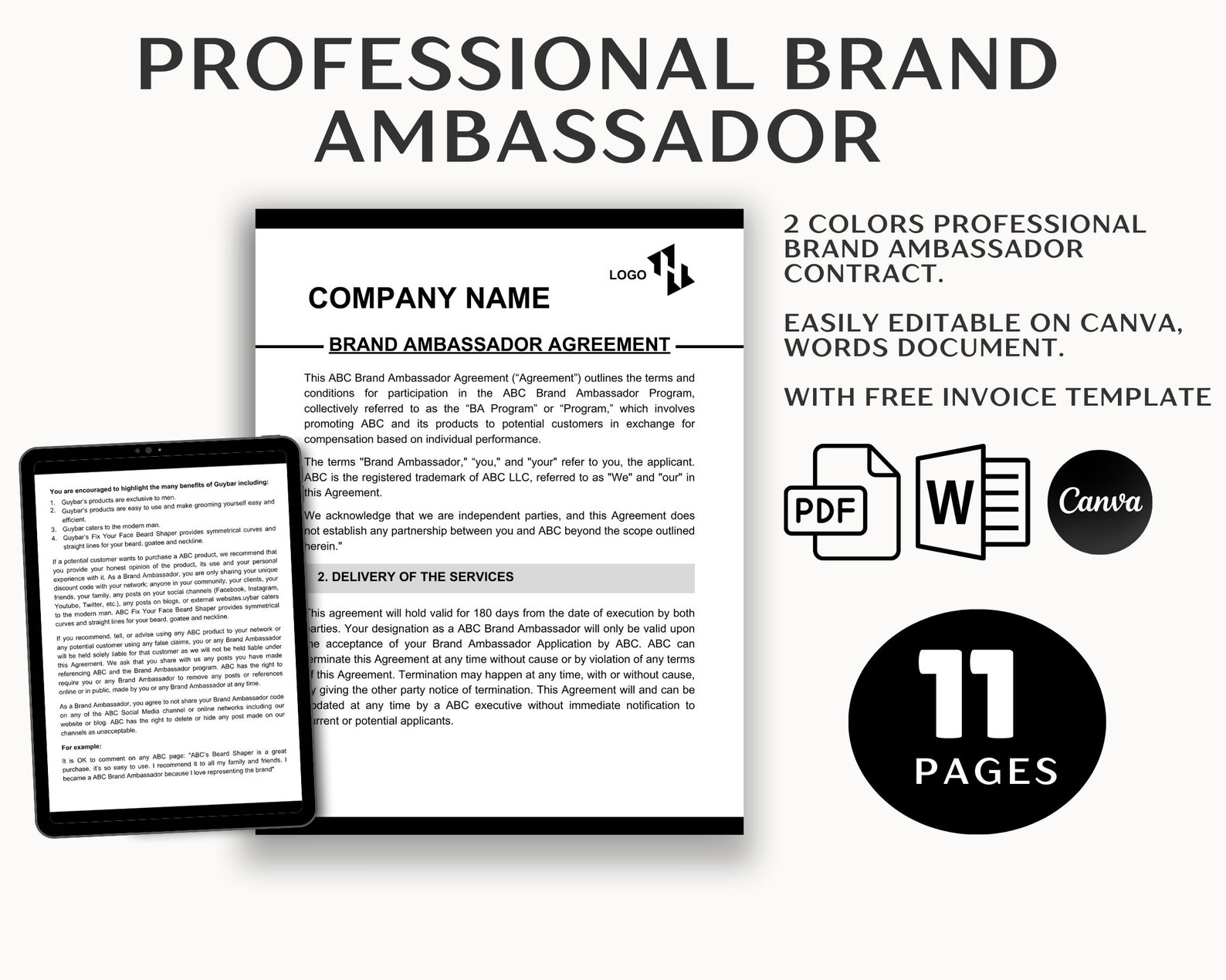 Brand Ambassador Contract & Marketing Agreement | Models Wanted Flyer ...