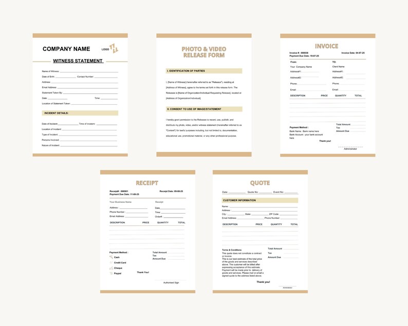 Editable Witness Statement Form | Legal Document for Court Use | Record ...