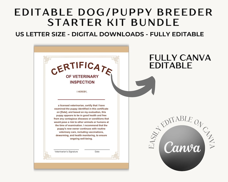 Editable Dog/puppy Breeder Starter Kit Bundle, Dog Training Handbook ...