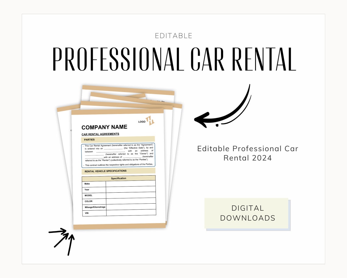 Car Rental Agreement Template, Turo Spreadsheet, Landlord Forms ...