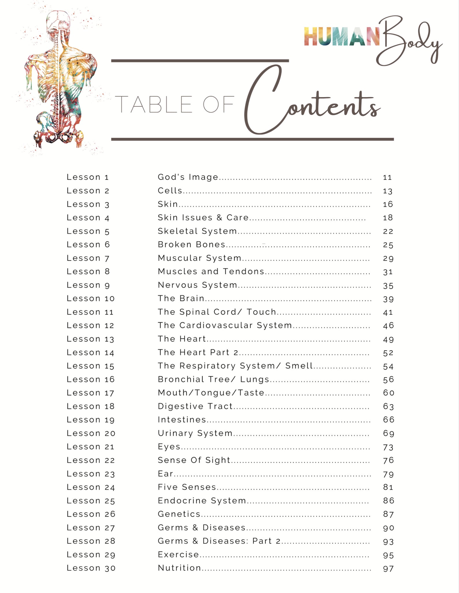 Human Body Elementary Homeschool Science Unit (digital) - Etsy