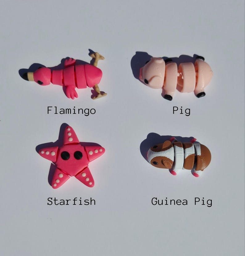 3D Printed Small Articulating Animal Fillable Ornament - Etsy