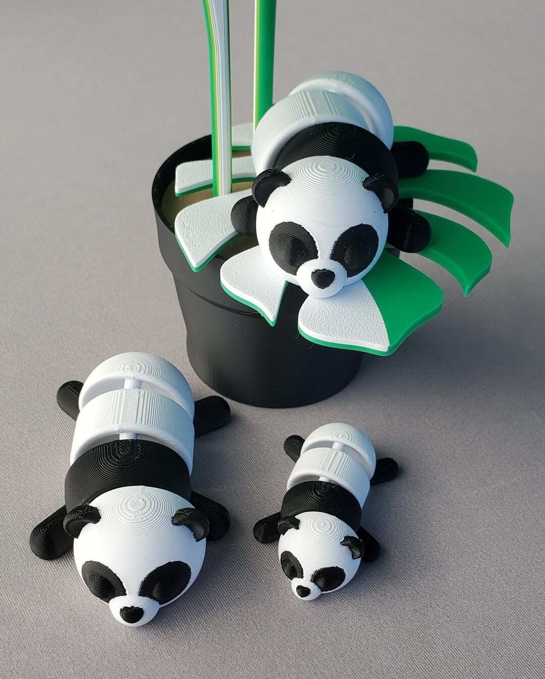 3D Printed Articulating Panda Bear Fidget Toy - Etsy