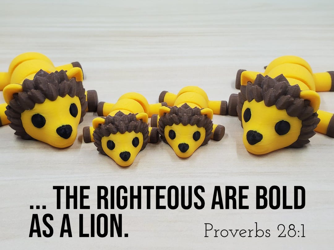 3D Printed Articulating Lion Fidget Toy - Etsy