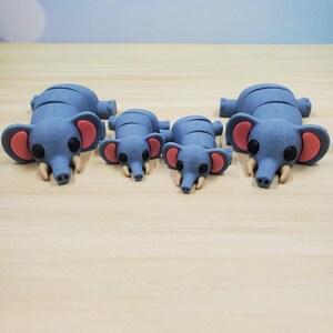 3D Printed Articulating Elephant Fidget Toy - Etsy