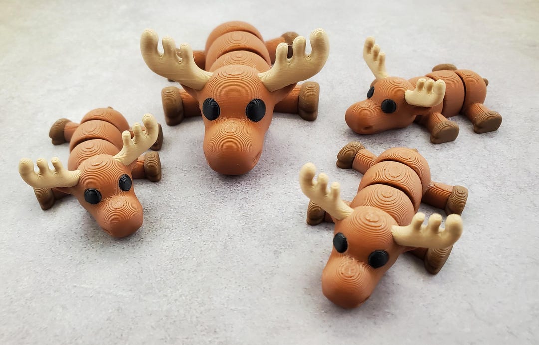 3D Printed Articulating Moose Fidget Toy - Etsy
