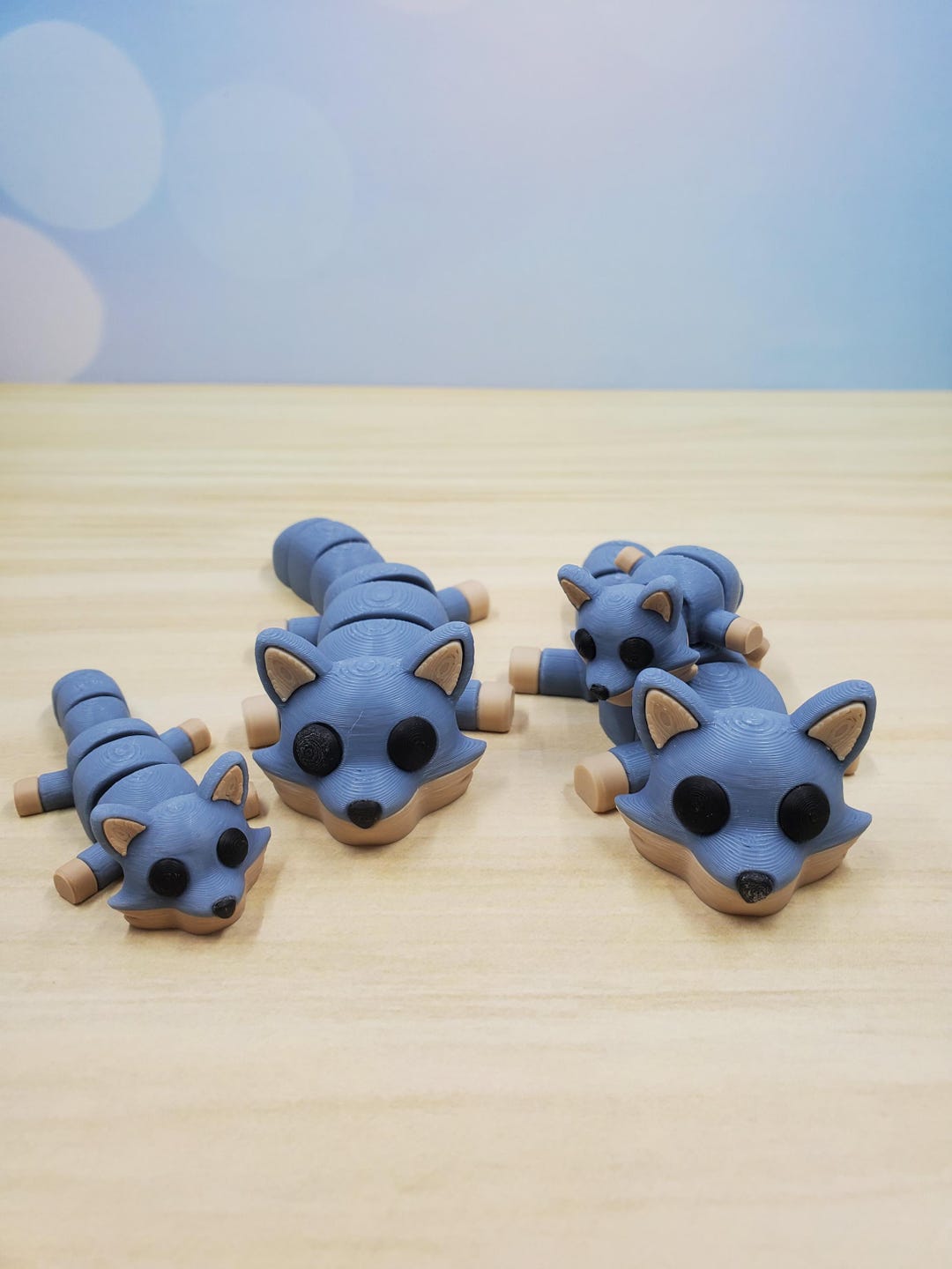 3D Printed Articulating Wolf Fidget Toy - Etsy