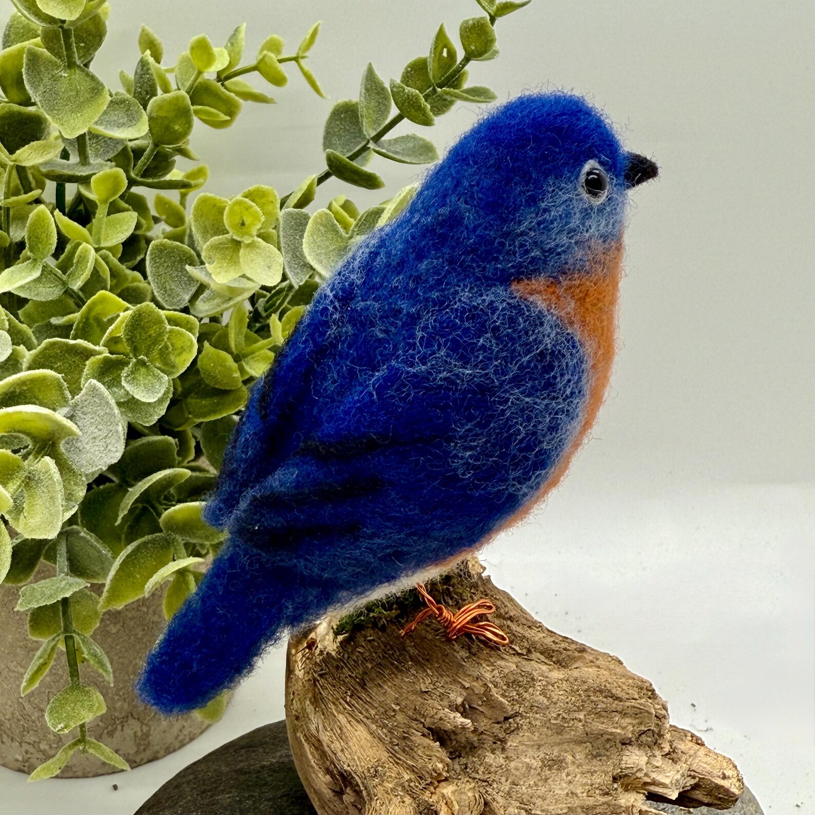 Bluebird, Needle Felted Bird, Gift, Handmade, Wool, Small Bird, Felted ...