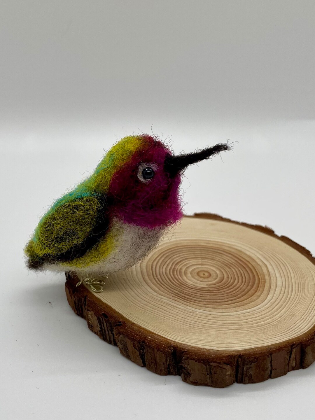 Anna's Hummingbird, Needle Felted Bird, Gift, Handmade, Wool - Etsy