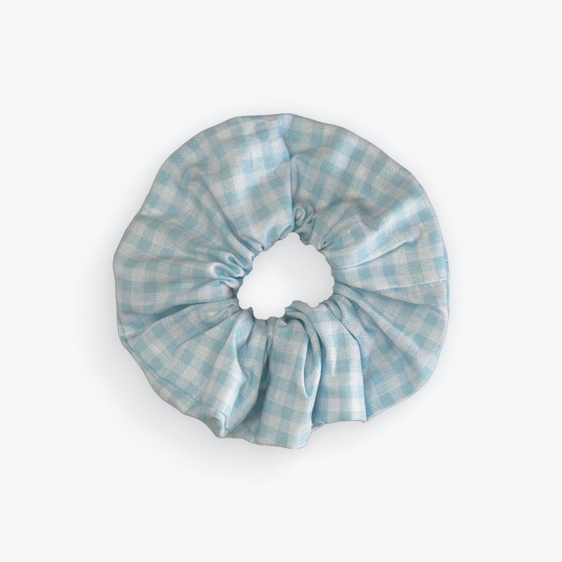 Baby Blue Gingham Scrunchie - Etsy