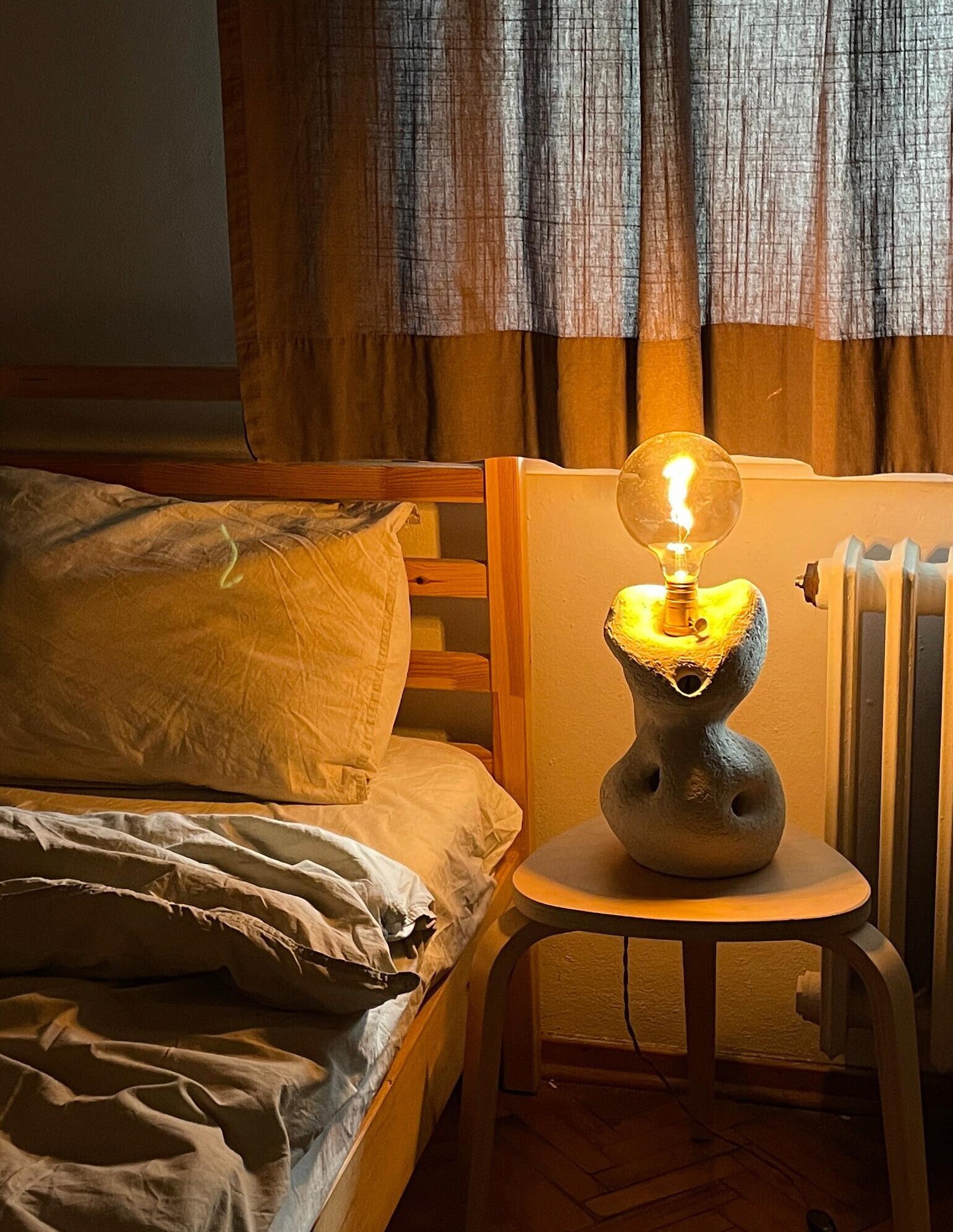 Sculptural Ceramic Table Lamp, Handmade Ceramic, Art Deco Lamp ...