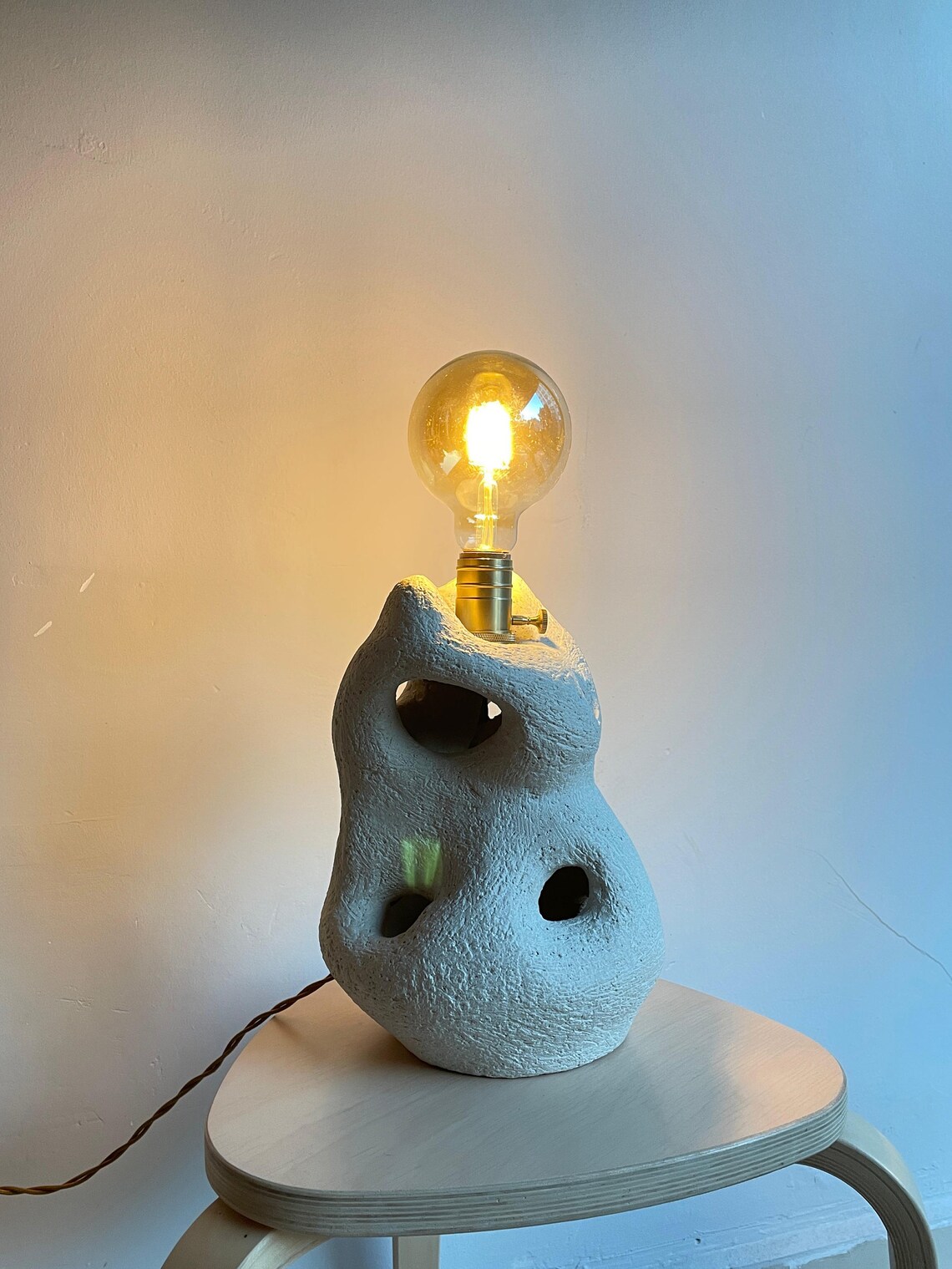 Sculptural Ceramic Table Lamp, Handmade Ceramic, Art Deco Lamp ...