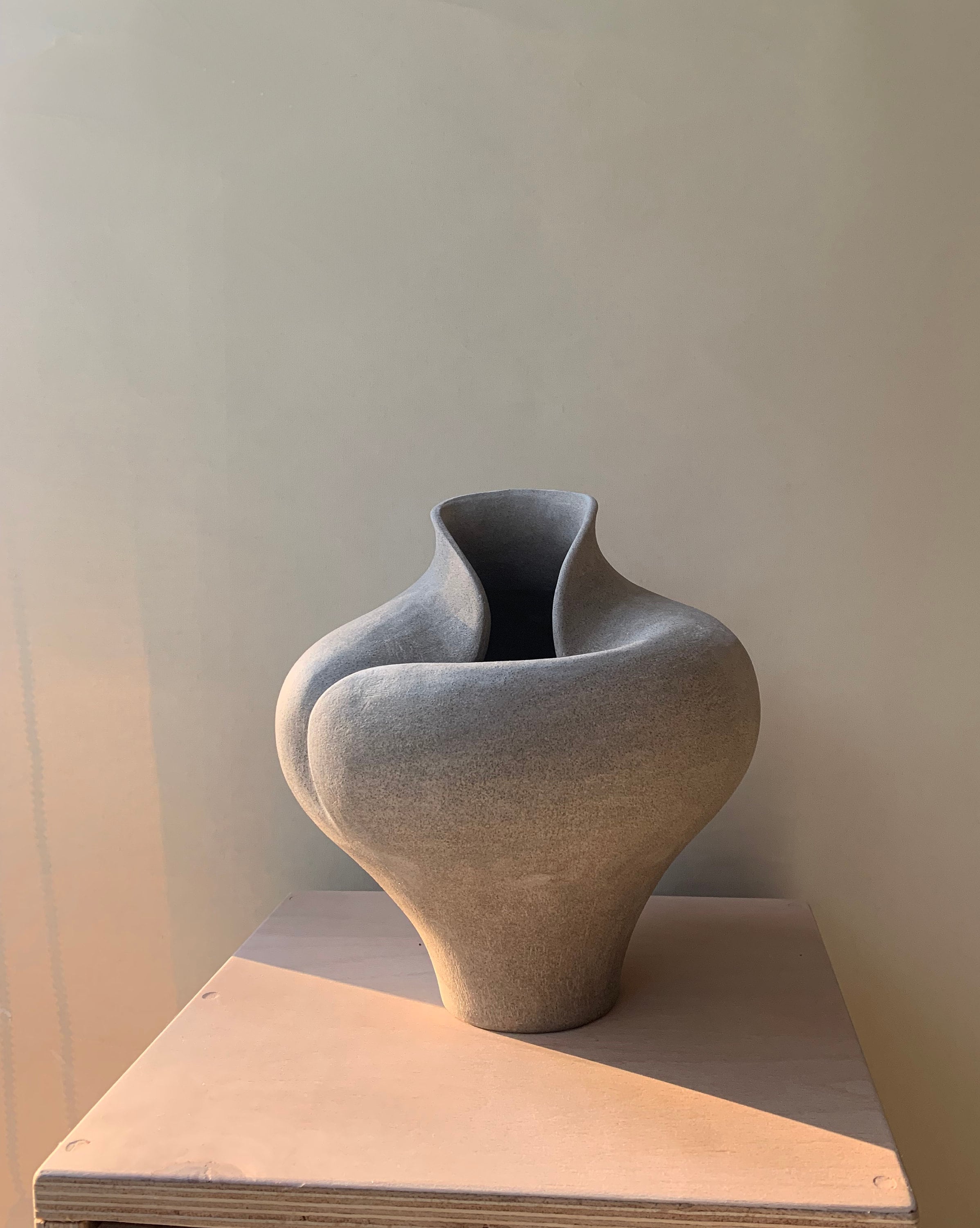 Handmade Gray Ceramic Vase, Sculptural Vase, Modern Vase, Abstract ...