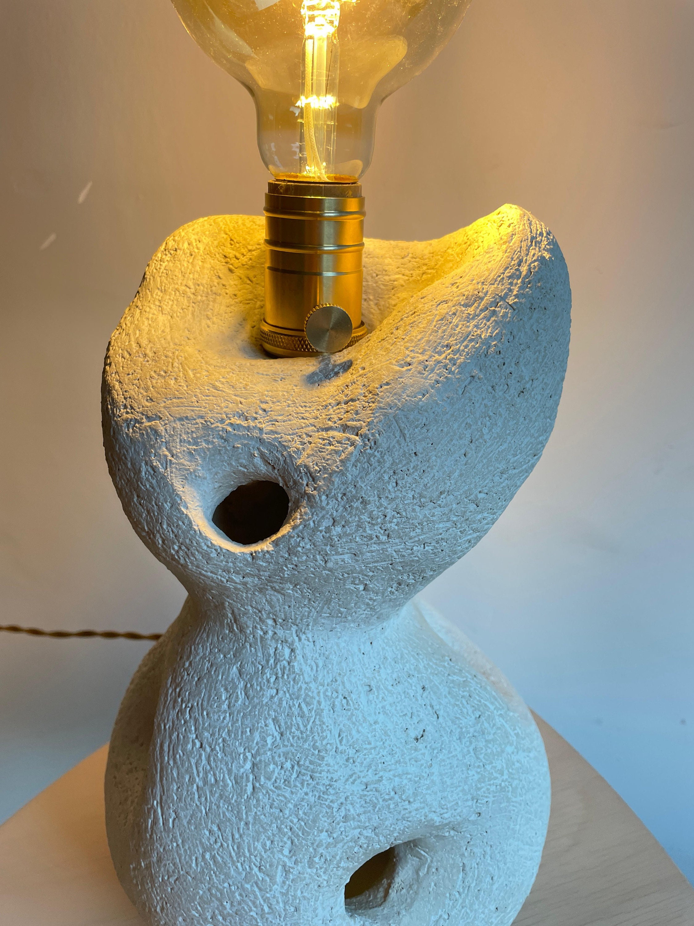 Sculptural Ceramic Table Lamp, Handmade Ceramic, Art Deco Lamp ...