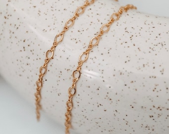 5mm X 4mm Gold Filled Figure 8 and Link Chain by Foot, for Permanent ...