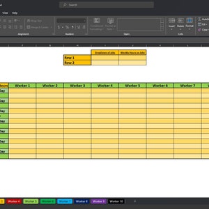 Admin Timesheet for 10 Employees (employee Timesheets Included) - Etsy
