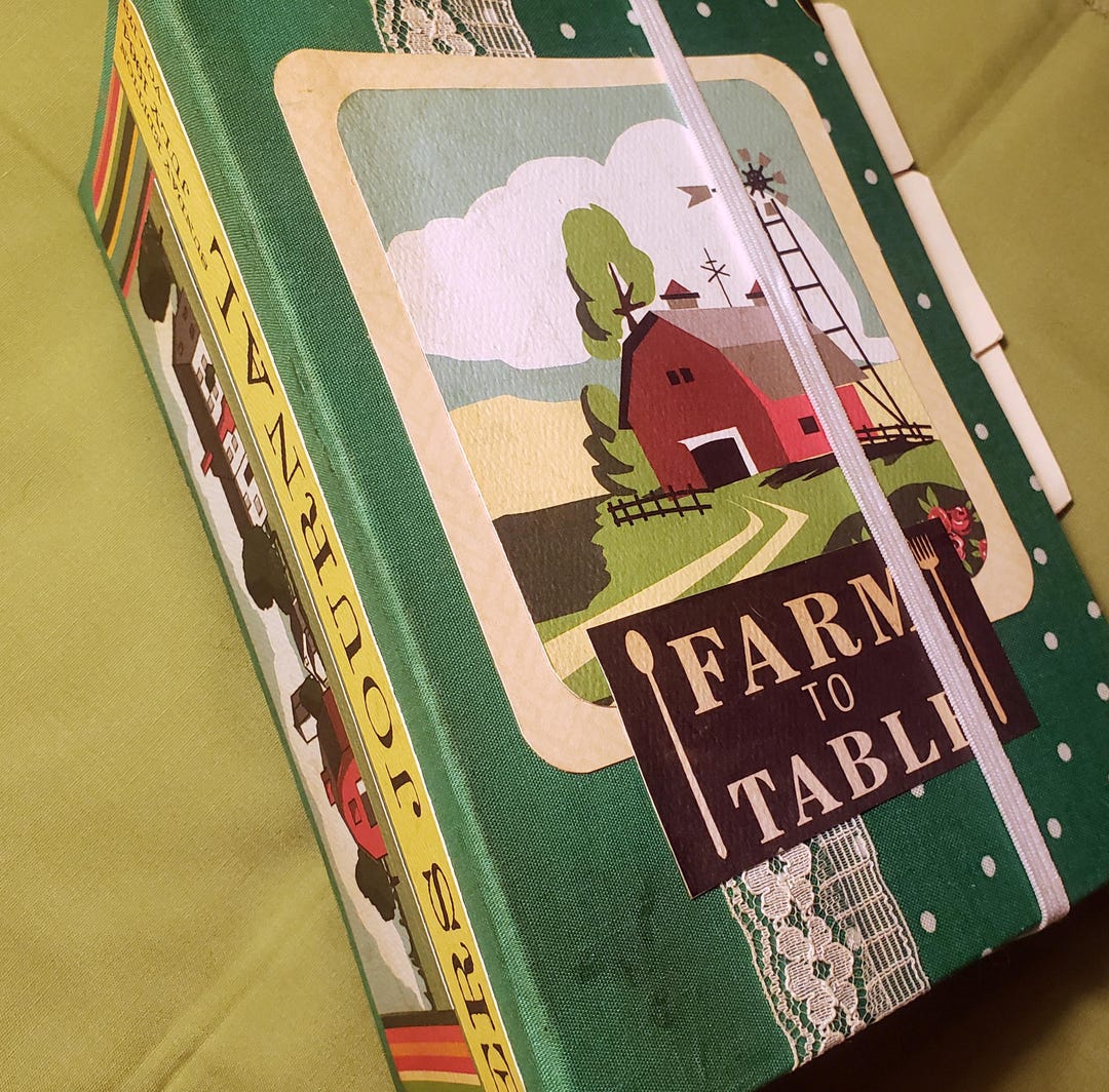 Farm to Table Recipe Book Junk Journal - Handmade - 6 X 8 Inches - Etsy