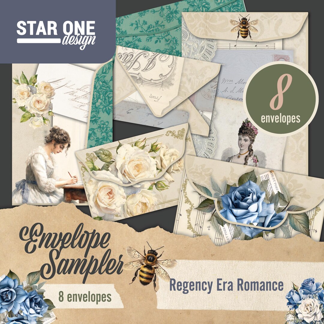 Regency Era Romance Small Envelopes - Printable Papers, Paper Crafts ...