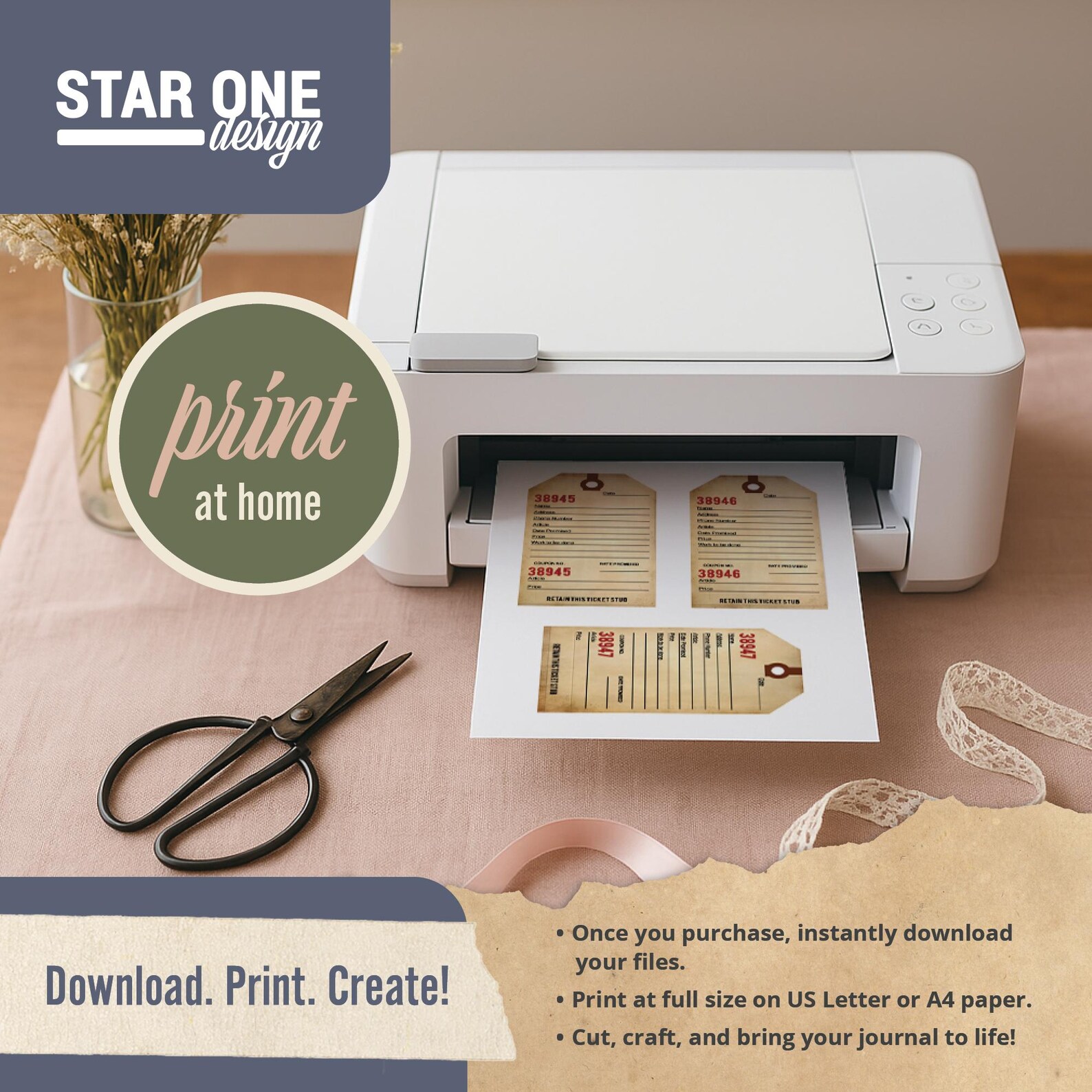 Printable Alteration Tags – Large Vintage Ephemera for Junk Journals ...