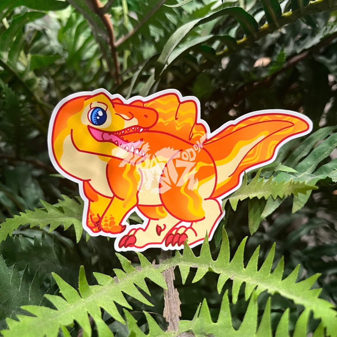 Spinosaurus Sticker Dinosaur Cute Vinyl Handmade - Etsy