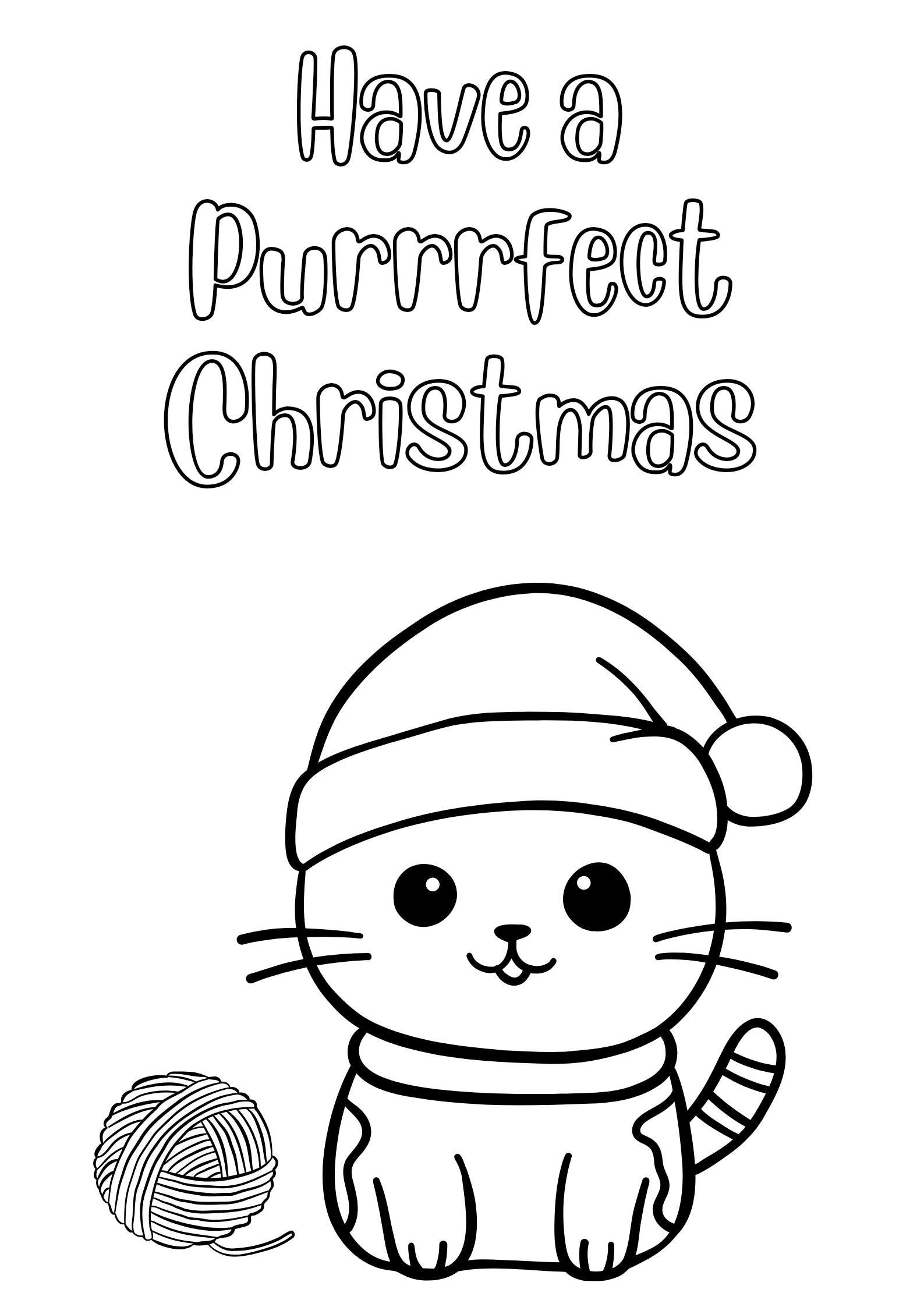 Printable Christmas Cards, Colouring Christmas Cards, Kids Colouring ...