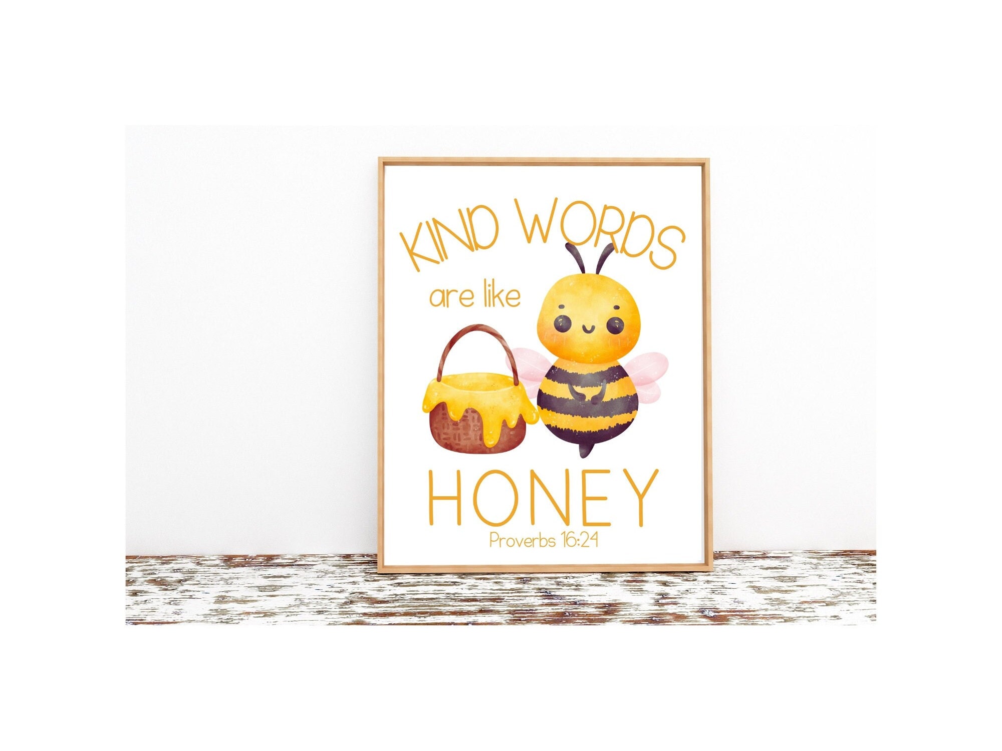 Kind Words Are Like Honey Printable | Inspirational Wall Art | Instant ...