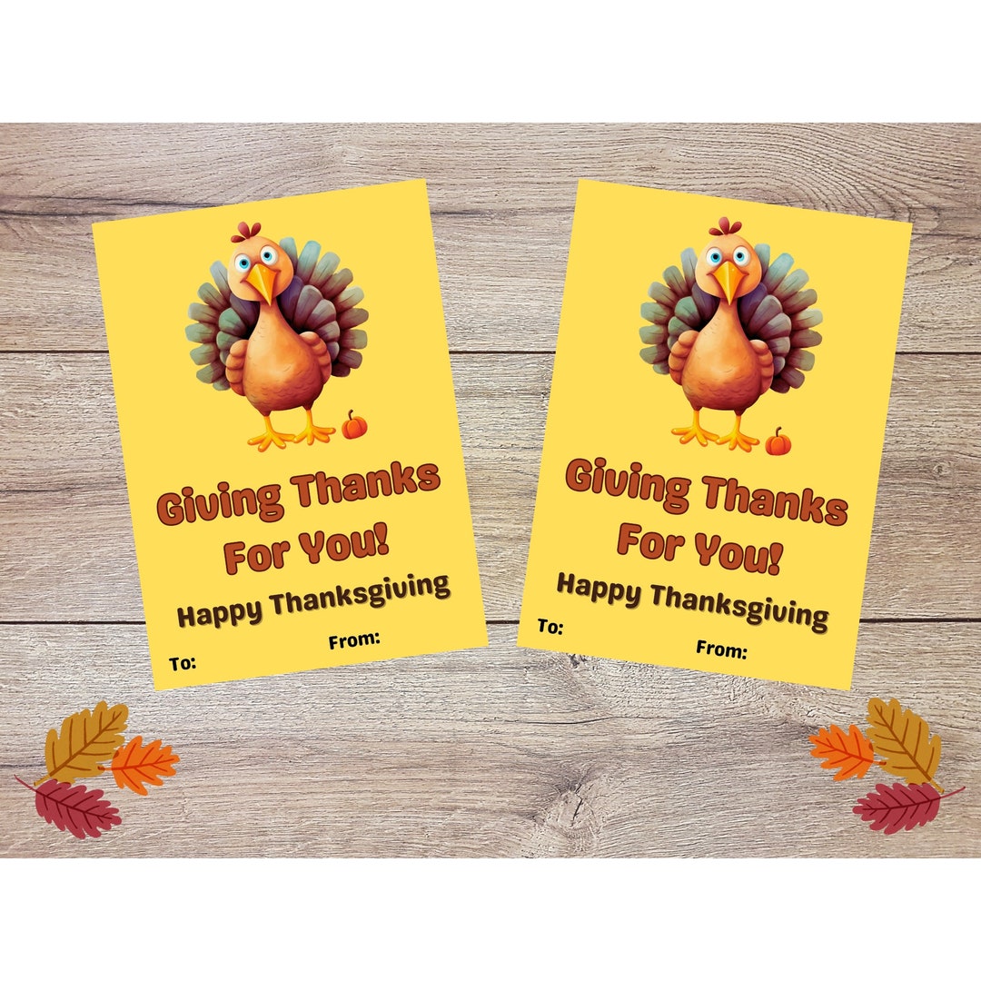 Thanksgiving Gift Tag Printable Instant Printable Gift Tag Giving ...