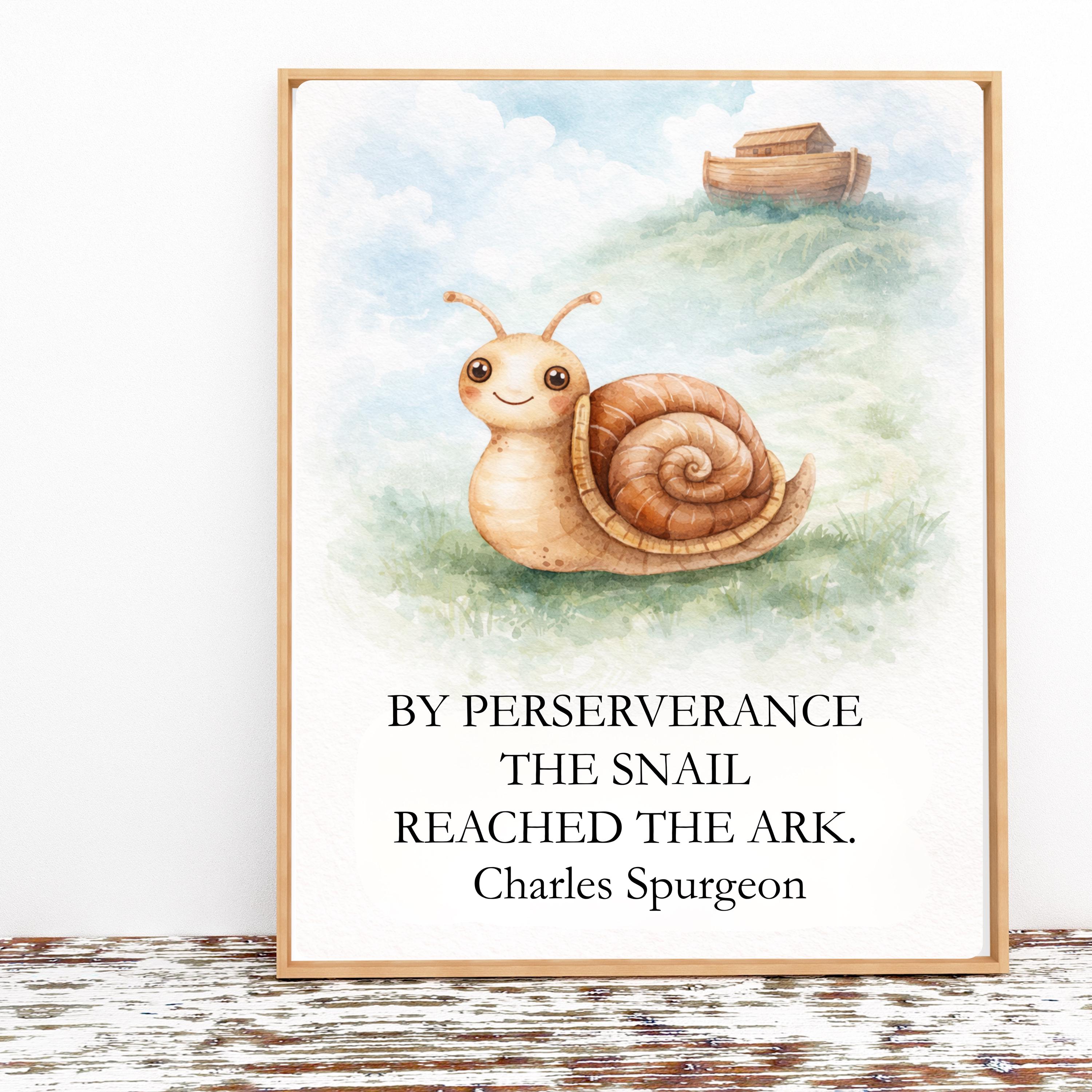 Inspirational Snail Printable Wall Art | Instant Download - Etsy