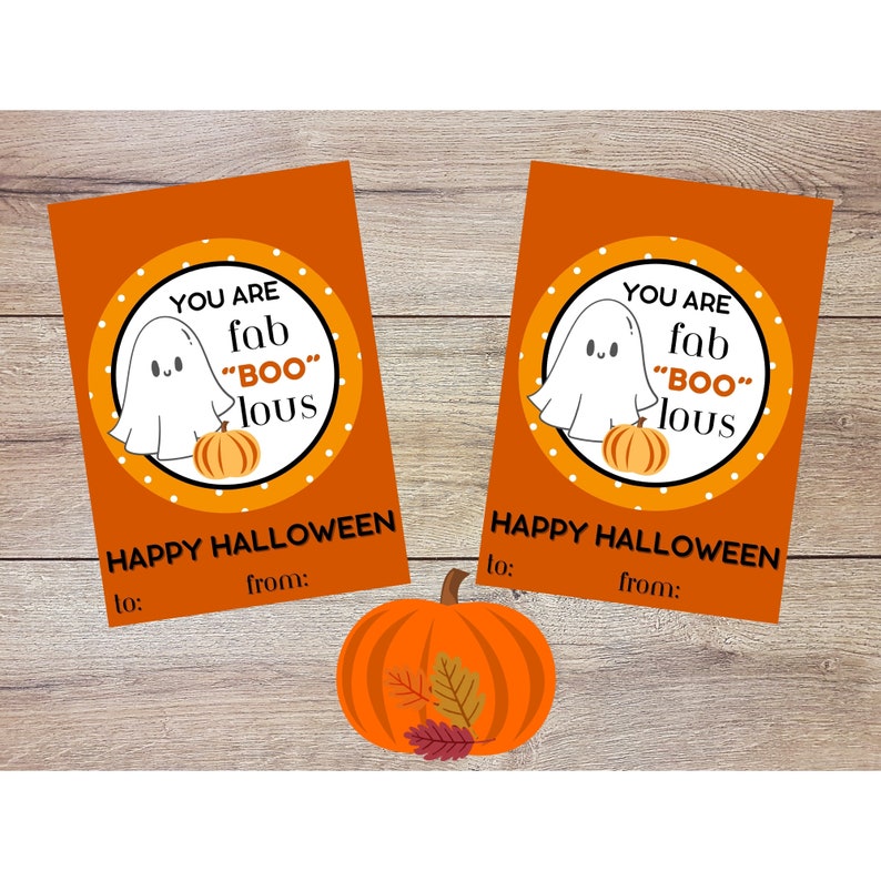 Halloween Gift Tag Printable Instant Printable Gift Tag You Are Fab-boo ...