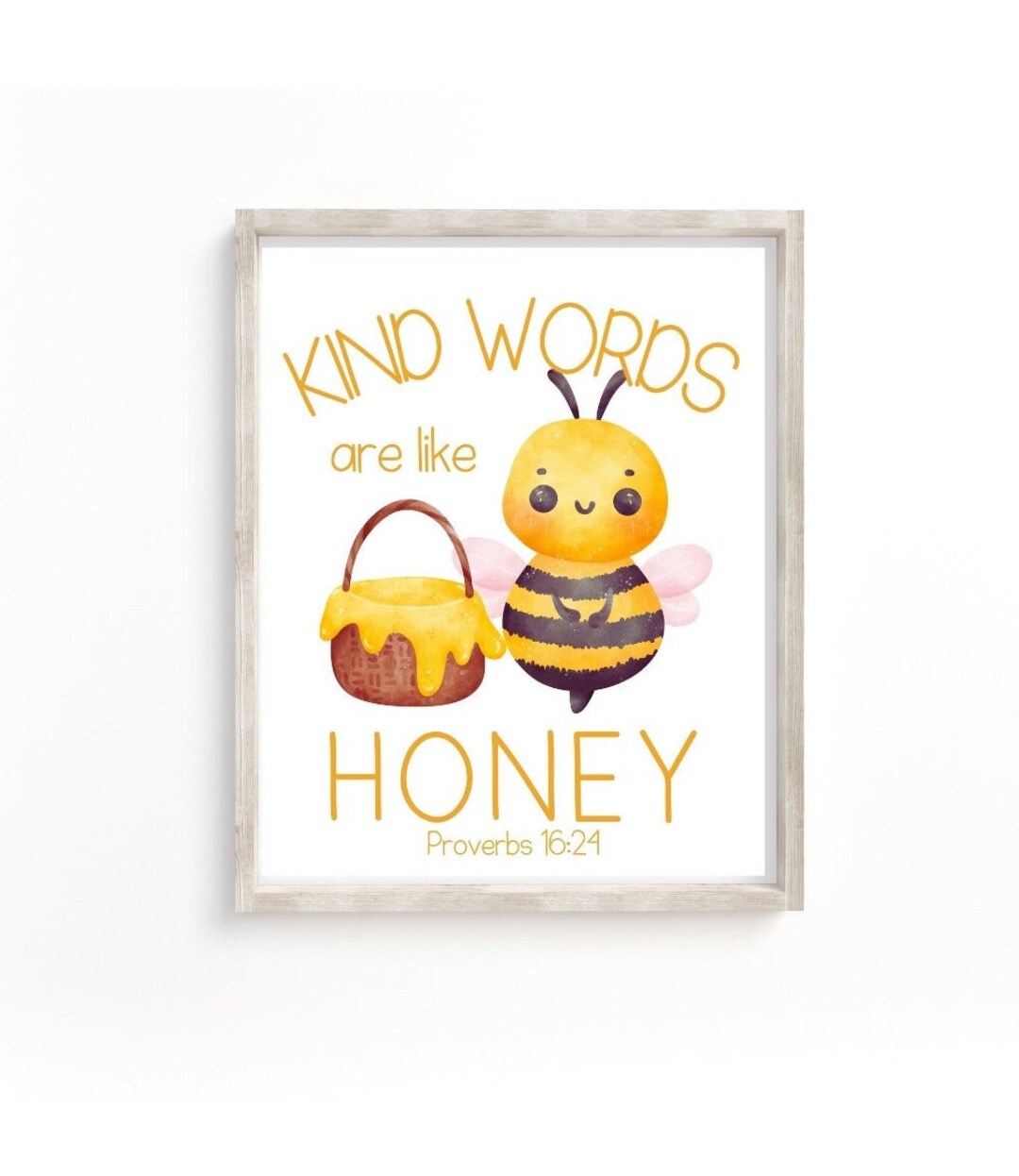 Kind Words Are Like Honey Printable | Inspirational Wall Art | Instant ...