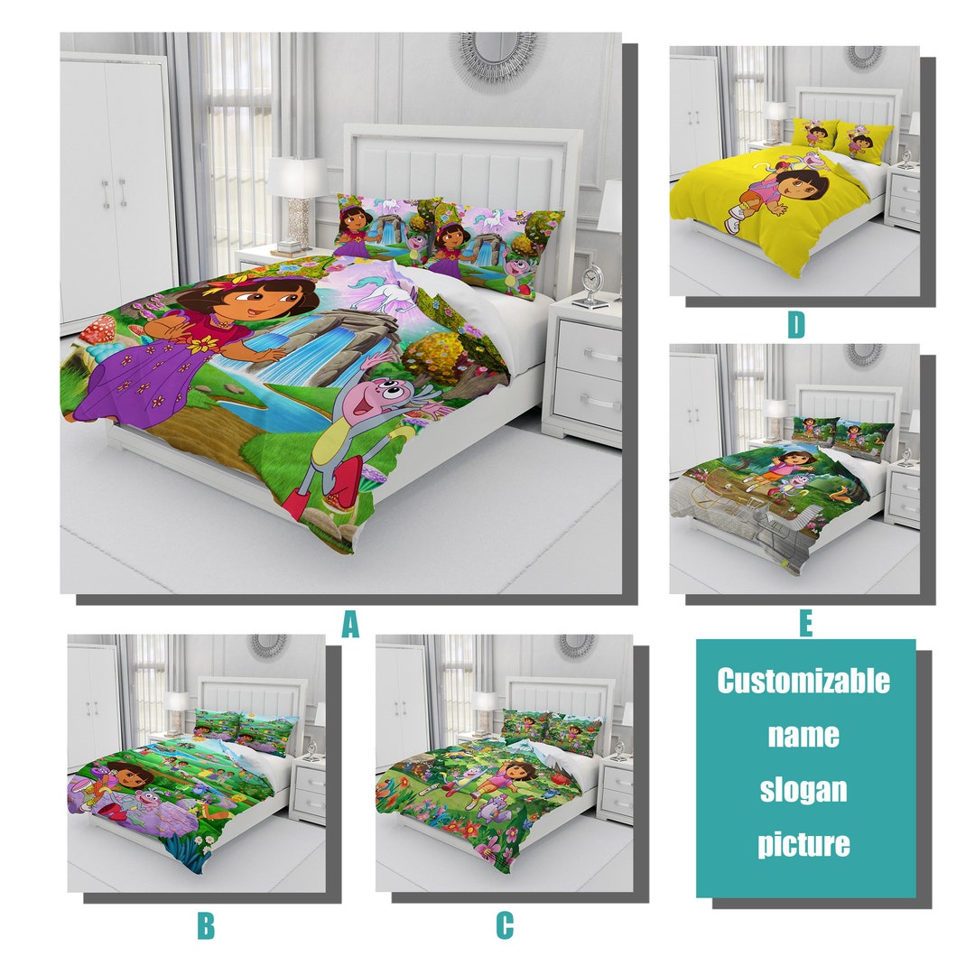 Dora the Explorer Bedding Three-piece Set Fashionable Printed - Etsy